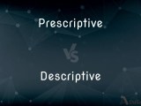 Prescriptive Vs Descriptive What S The Difference