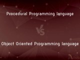 Procedural Programming Language Vs Object Oriented Programming