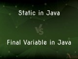 Static In Java Vs Final Variable In Java What S The Difference