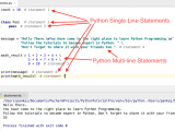 Python Coding Multiple Lines