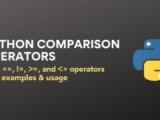 Python Comparison Operators Askpython