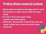 Python String Isspace Method Askpython