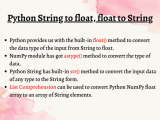 Python String To Float Float To String Askpython