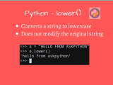 Python String Lower Method Askpython