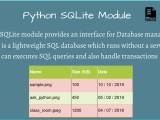 Python Sqlite Module Askpython