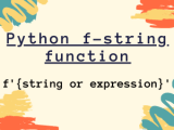 Understanding Python F String Askpython