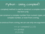 How To Use The Python Complex Method Askpython