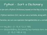 How To Sort A Dictionary In Python Askpython