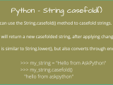Python String Casefold Askpython