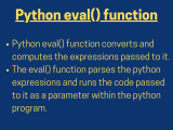 Python Eval Function Askpython