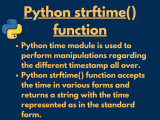 What Is Python Strftime Function Askpython