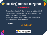 Quick Overview Of The Python Dir Method Askpython