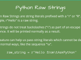 Raw Strings In Python A Comprehensive Guide Askpython
