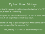 Raw Strings In Python A Comprehensive Guide Askpython