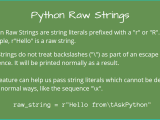Python Template Literals