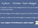 Tkinter Text Widget With Tkinter Scrollbar Askpython