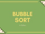 Bubble Sort In Python Askpython