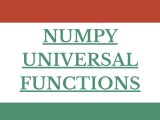 Numpy Universal Functions To Know Askpython
