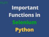 Important Python Selenium Functions You Must Know Askpython
