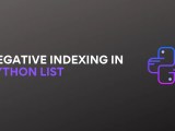 Negative Indexing In Python List How To Use 1 Parameter Askpython