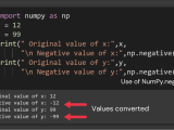 Numpy Negative Numerical Negative Element Wise Askpython