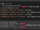 Numpy Negative Numerical Negative Element Wise Askpython