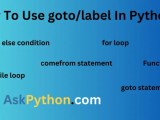 How To Use Goto Label In Python3 Askpython