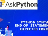Python Syntax End Of Statement Expected Error Askpython