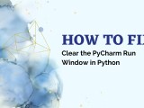 How To Clear The Pycharm Run Window In Python Askpython