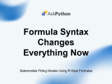 Statsmodels Fitting Models Using R Style Formulas Askpython