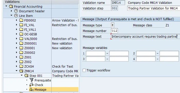 SAP Finance Validations