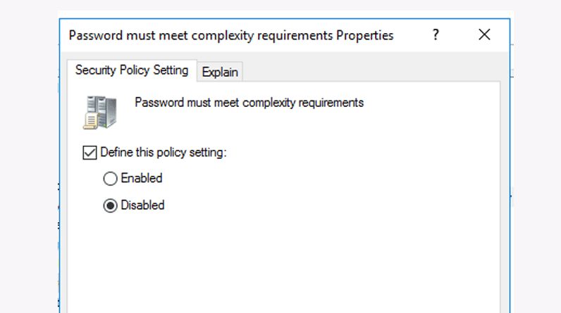 Remove Password Complexity Windows Server 2016 Avoiderrors