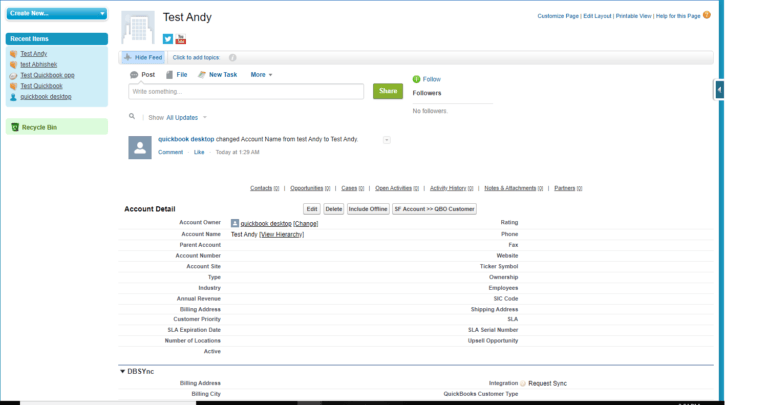 Salesforce And Quickbooks Desktop Integration Using Dbsync Awsquality 1411
