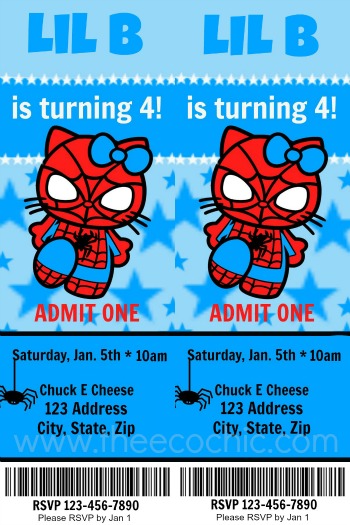 Spiderman Hello Kitty Birthday Invitations — A Tampa Lifestyle, Travel ...