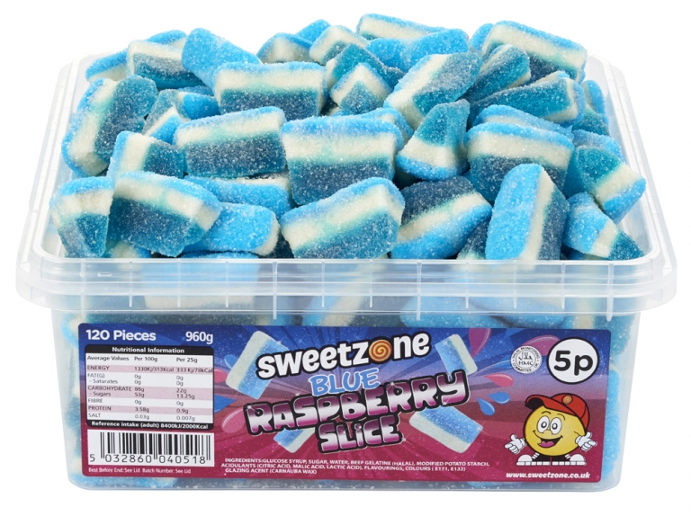 Sweetzone Blue Raspberry Slices Tub 960g - Baileys DIY