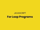 For Loop Programs Javascript Bapu Graphics