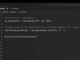 Basic Example Of Python Function Bytearray Ljust