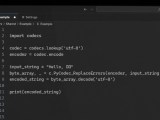 Basic Example Of Codecs Codecinfo Incrementalencoder In Python