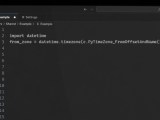 Basic Example Of Python Function Datetime Timezone Dst