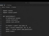 Basic Example Of Python Function Curses Panel New Panel