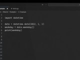 Basic Example Of Python Function Datetime Datetime Isoweekday