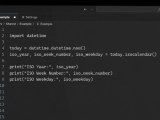 Basic Example Of Python Function Datetime Date Isocalendar