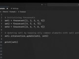 Basic Example Of Python Function Frozenset Difference Update