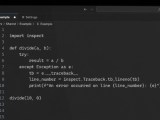 Basic Example Of Traceback Tracebackexception Exceptions In Python