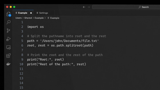 Basic example of Python module pathlib.Path
