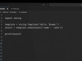 Basic Example Of String Template Template In Python