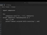 Basic Example Of Subprocess Timeoutexpired Timeout In Python