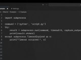 Basic Example Of Subprocess Timeoutexpired Timeout In Python