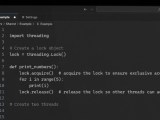 Basic Example Of Threading Lock In Python