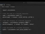 Basic Example Of Python Function Unicodedatabining